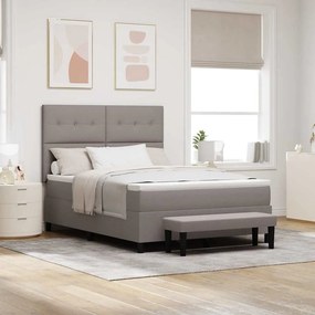 Postel s boxspringem s čelo Taupe 140 x 190 cm textil 3344069