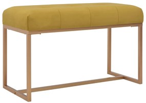 Lavice 80 cm hořčicová sametová 247556