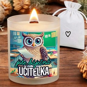 Ahome CZ Krásná svíčka s praskajícím knotem Báječná učitelka