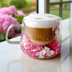 Flamenco Mystique Hortenzie v termálním skle 180 ml - dekorativní sklenice s květinami 1 ks SZK175