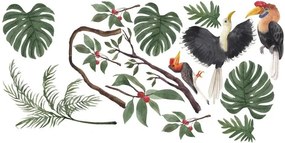 Dekorační nálepka pro děti ptáky v džungli 100 x 200 cm