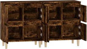 Příborníky 2 ks kouřový dub 60 x 35 x 70 cm kompozitní dřevo 3185756