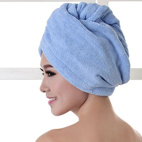 Rychloschnoucí ručník na vlasy - turban Barvy: sv. modrá