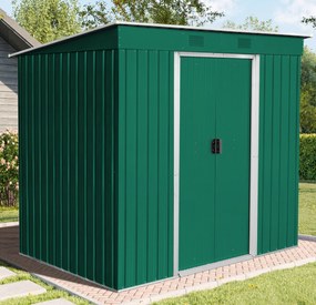 Zahradní domek BestBerg ZD-67GRW / 4,3 m² / 197 × 217 × 202 cm / zelená/bílá