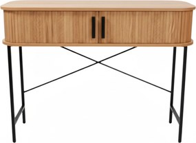 Konzole SCAVA s posuvnými dveřmi, drážkovaná, 100 x 35 x 80,5 cm