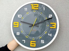 Nástěnné akrylové 3D hodiny 30x30cm šedé
