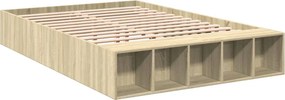 Rám postele dub sonoma 135 x 190 cm kompozitní dřevo 3280589