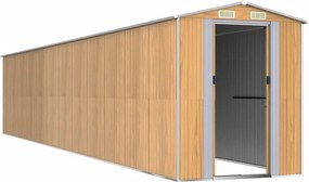 Zahradní kůlna světle hnědá 192x1021x223 cm pozinkovaná ocel 3147481