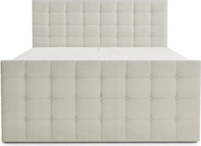 Krémová boxspring postel s úložným prostorem 160x200 cm Tasca – Maison de Rêve