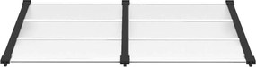 vidaXL Vchodová stříška černá a průhledná 152,5 x 90 cm polykarbonát [153684]
