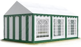 Párty stan 4x6 m PVC Standard Ohnivzdorný Barva: Zeleno-bílá