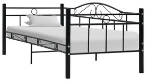 Rám denní postele černý kovový 90 x 200 cm,  286135 HangarStore.cz