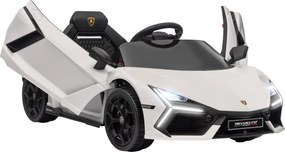 Dětské elektrické auto AIYAPLAY 12V licencované Lamborghini Revuelto pro děti 3-5 let, 3-5 km/h, s motory, odpružením, dálkovým ovládáním, hudbou, kol