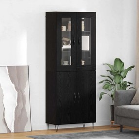 Vysoký bufet Bílý a černý dub 69,5 x 34 x 180 cm 3402710