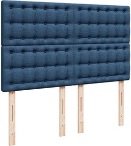Box spring postel s matrací modrá 140x200 cm textil 3292099