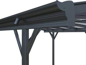 Přístřešek na auto BestBerg BBCP-CP7 / 15,2 m² / 505 x 300 x 219 cm / antracit/šedá