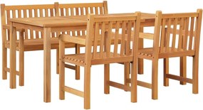 4dílný zahradní jídelní set masivní teakové dřevo 3157169
