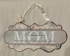 Plechová cedule Mom - maminka