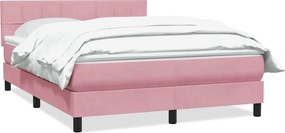 Box spring postel s matrací růžová 160x210 cm samet 3316220