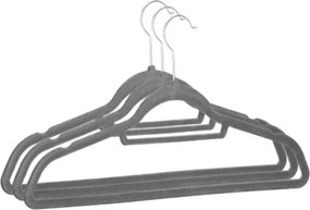 Plastová ramínka na šaty, šedé, sada 3ks SPRINGOS HG0042