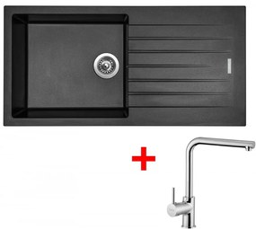 Sinks PERFECTO 1000 Metalblack+ELKA PE10074ELCL