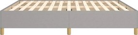 Rám postele s boxspringem světle šedý 160 x 200 cm textil 3120969