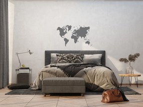 Samolepka na zeď Stříbrná Mapa | 65 x 85 cm | DF1041