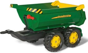 Sklápěcí traktorový návěs Rolly Toys John Deere Halfpipe zelený