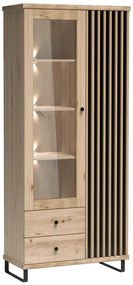 Casarredo Vitrína 2D2S BARBUS dub artisan/černá