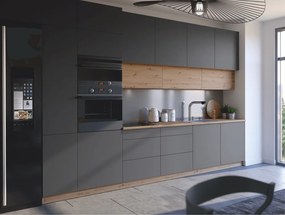 Spodní skříňka, dub artisan / šedý mat, LANGEN D60S3 P