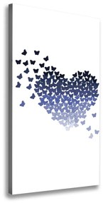 Wallmuralia Vertikální Foto obraz na plátně Srdce z motýlů 50x100