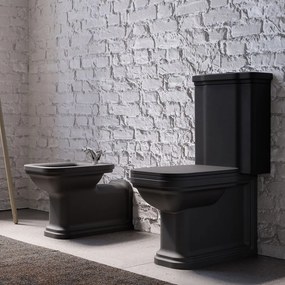 Kerasan Kerasan, WALDORF WC kombi, spodní/zadní odpad, bílá-chrom, WCSET04-WALDORF