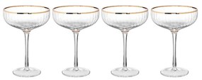 GOLDEN TWENTIES Sada sklenic na šampaňské 400 ml 4 ks