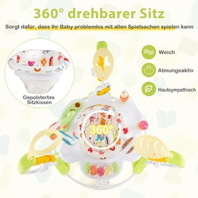 Costway Baby Sky Jumperoo s nastavitelnou výškou a hračkami a hudebním boxem