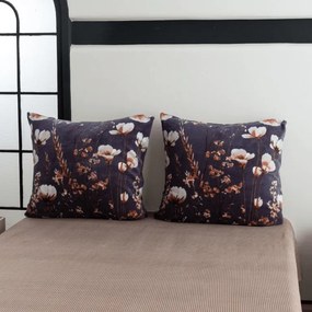 Oboustranný povlak na polštářek DUO SENSE ARVENA 45x45 cm mikroplyš/flanel, tmavě šedý