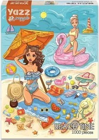 YAZZ Puzzle Čas na pláži / 1000 dílků / 48 x 68 cm
