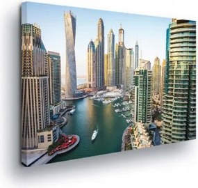 Obraz 100x75 Mrakodrapy město Dubaj architektura panorama slunce