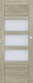 posuvné interiérové dveře do pouzdra BRAGA model B Průchozí rozměr: 70 x 197 cm, Orientace dveří: Levé dveře, Dekor: Dub stříbrný
