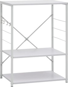 Skříňka na mikrovlnku bílá 60 x 39,6 x 79,5 cm kompozitní dřevo 288236