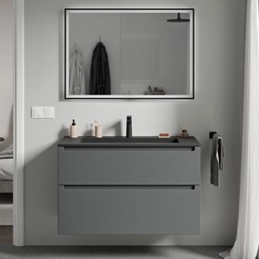 Koupelnová skříňka VIREO 80 cm s umyvadlem z minerálního odlitku BRUXELLES