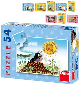DINO Minipuzzle 54 dílků Krtek (Krteček) 20x13cm 8 druhů skládačka dn331068