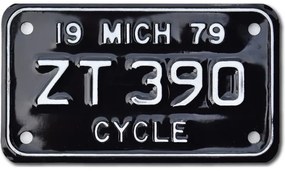 Americká SPZ Michigan 1979 Black ZT 390