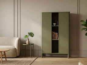 Designová vitrína DOT khaki