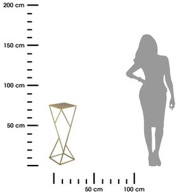 Stojan na květiny LOFT 70x23,5 cm zlatá