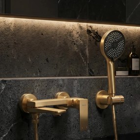 Vanová baterie REA PRIME PREMIUM, zlatá kartáčovaná
