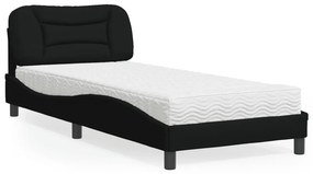Postel s matrací Hvar černá 90 x 200 cm textil 3208508