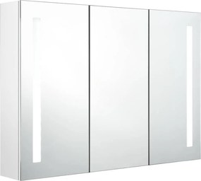 LED koupelnová skříňka se zrcadlem 89 x 14 x 62 cm zářivě bílá 326531
