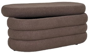 Hnědá lavice z textilie bouclé Dartford – House Nordic