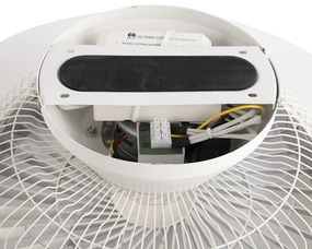Stropní ventilátor stříbrný s hvězdným efektem 59 cm vč. LED stmívatelný s dálkovým ovládáním - Clima