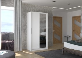 ADRK Furniture Posuvná skříň se zrcadlem BAROS 100 ADRK-SW-BAR-W-100